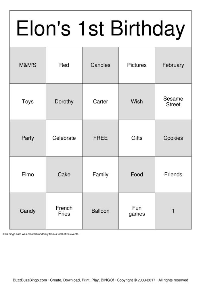Elmo Bingo Bingo Cards to Download, Print and Customize!