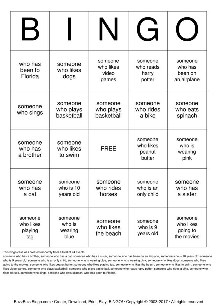 Friendship Bingo Bingo Cards to Download, Print and Customize!