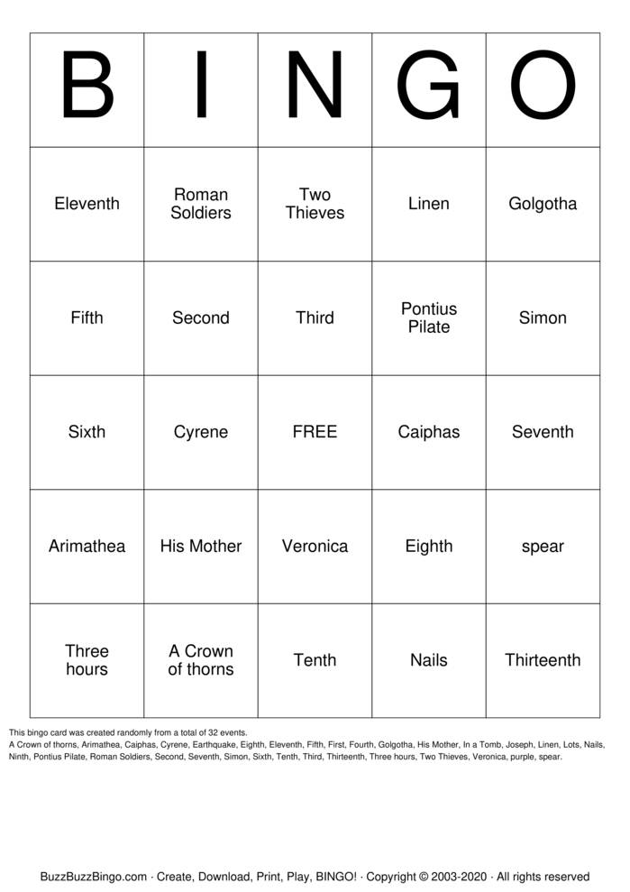 Lent Bingo Cards to Download, Print and Customize!