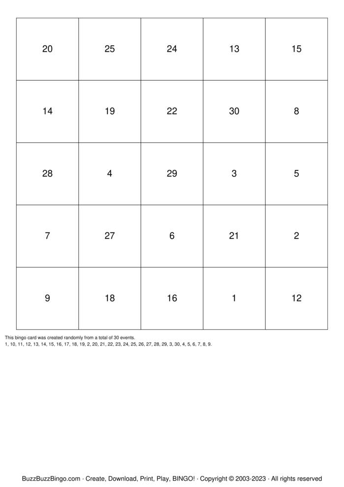 Math Bingo Cards to Download, Print and Customize!