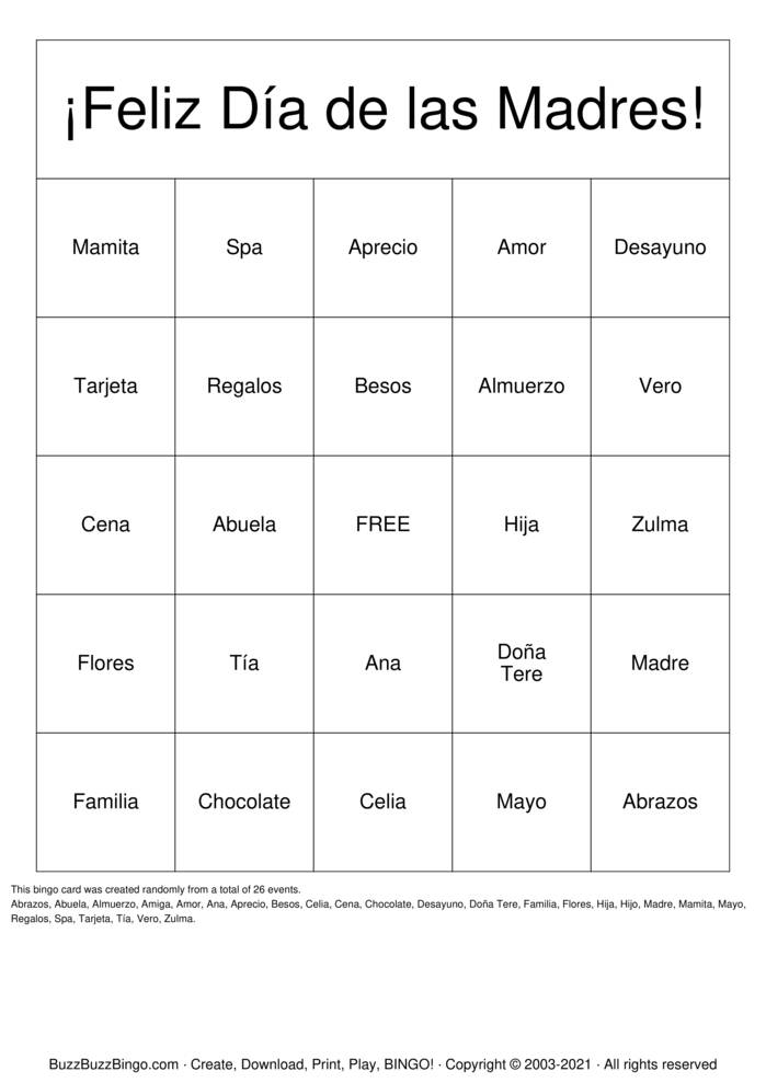 Mothers Day Bingo Cards to Download, Print and Customize!