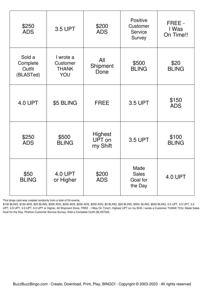 WHBM Goals Bingo Bingo Cards to Download, Print and Customize!