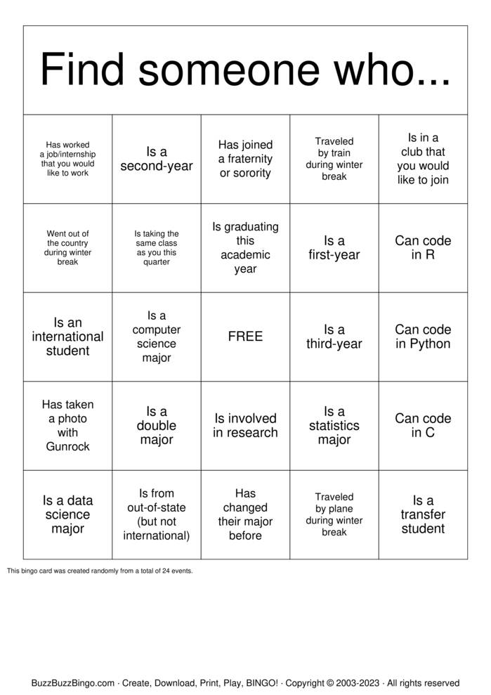 Your Name: Bingo Cards to Download, Print and Customize!