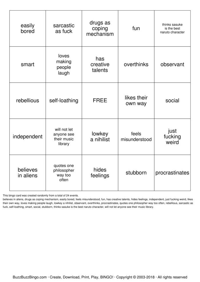 gemini Bingo Cards to Download, Print and Customize!