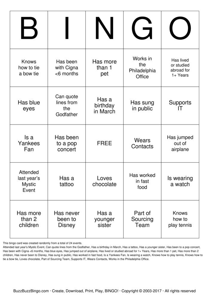 ICEBREAKER BINGO Bingo Cards to Download, Print and Customize!