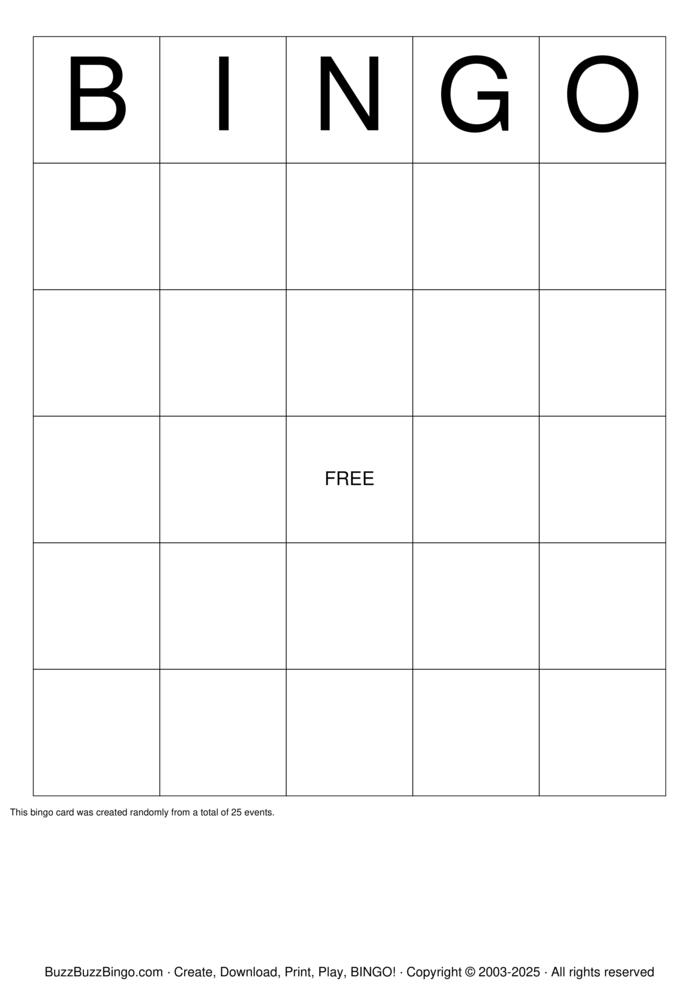 los deportes Bingo Cards to Download, Print and Customize!