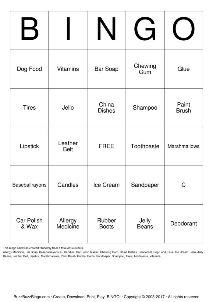 Cattle By-Products Bingo Cards to Download, Print and Customize!