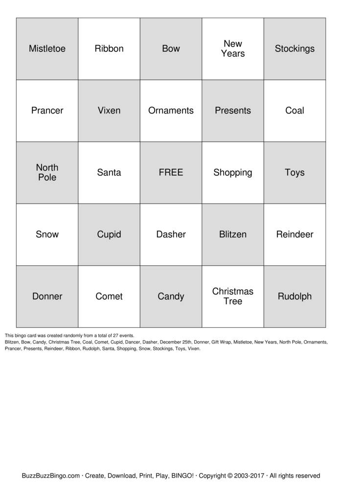 Christmas Bingo Cards to Download, Print and Customize!