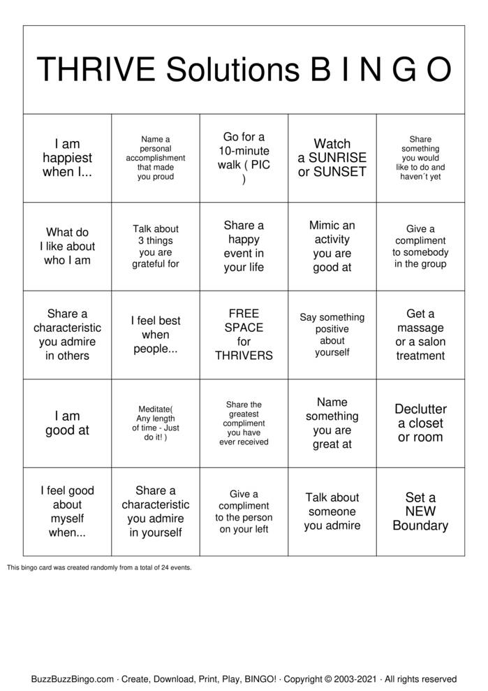 Self-Care Bingo Cards to Download, Print and Customize!