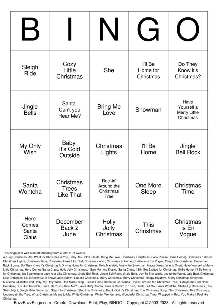 Christmas Bingo Cards to Download, Print and Customize!