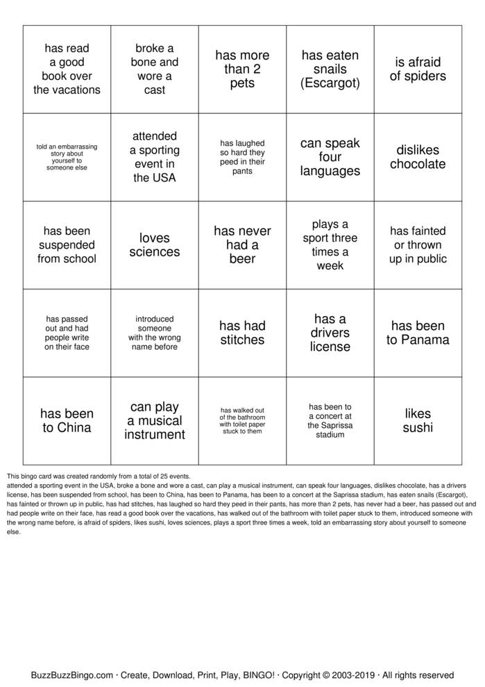 Welcome Back!!! Bingo Cards to Download, Print and Customize!