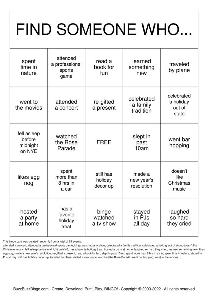 Winter Break Bingo Cards to Download, Print and Customize!