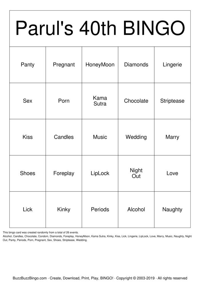 40th Bingo Cards to Download, Print and Customize!