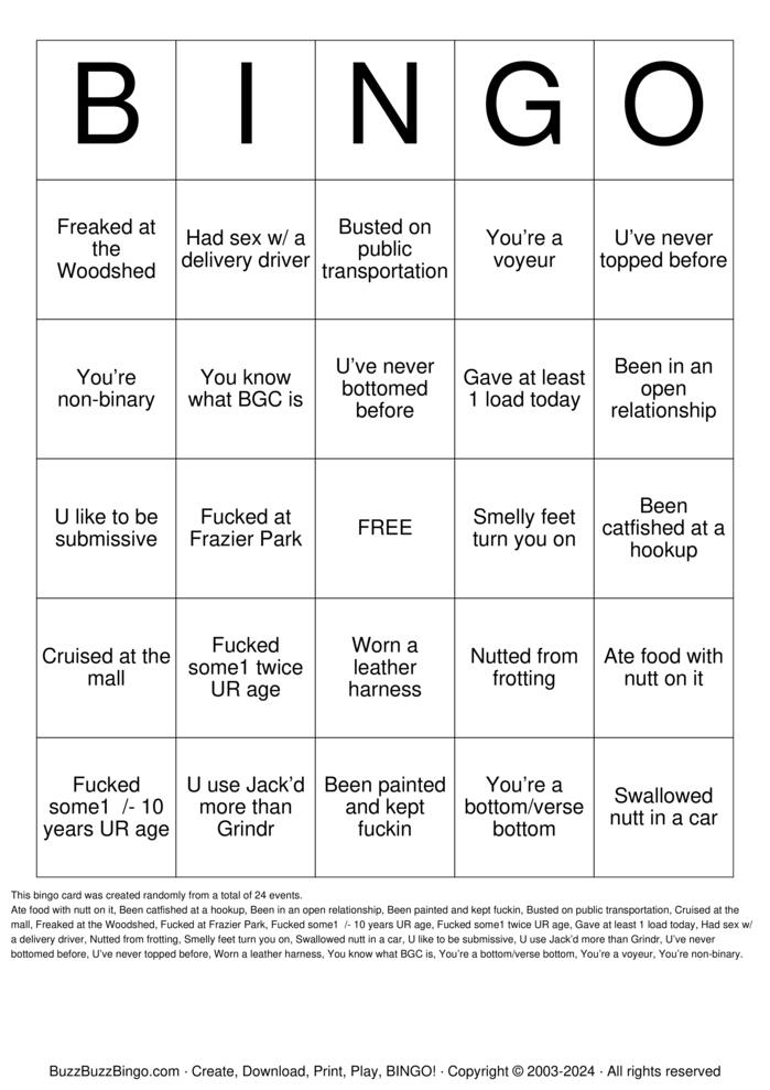 Are You A Freak Bingo Cards to Download, Print and Customize!