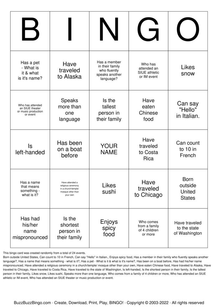 Diversity Bingo Cards to Download, Print and Customize!