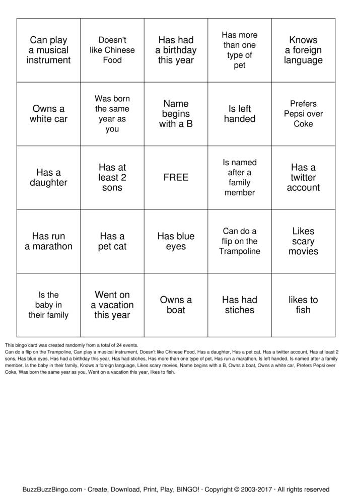 Halftime Family Picnic Bingo Cards to Download, Print and Customize!