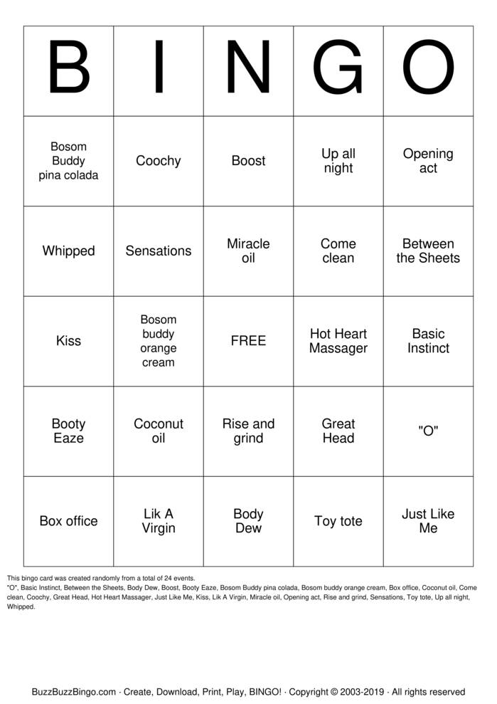 PURE ROMANCE Bingo Cards to Download, Print and Customize!