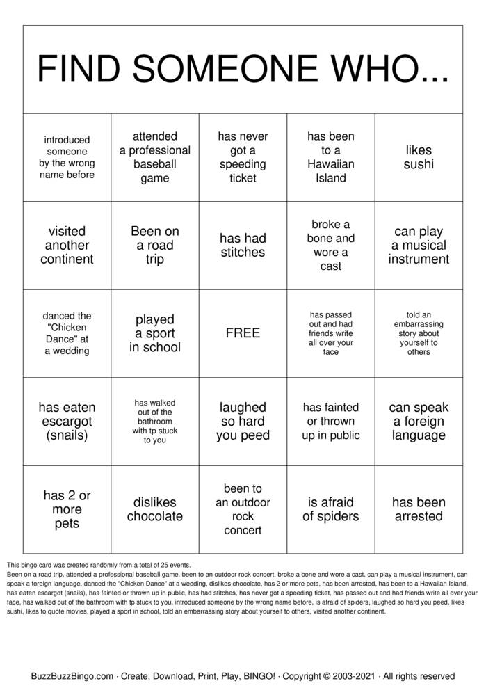 Getting to Know You! Bingo Cards to Download, Print and Customize!