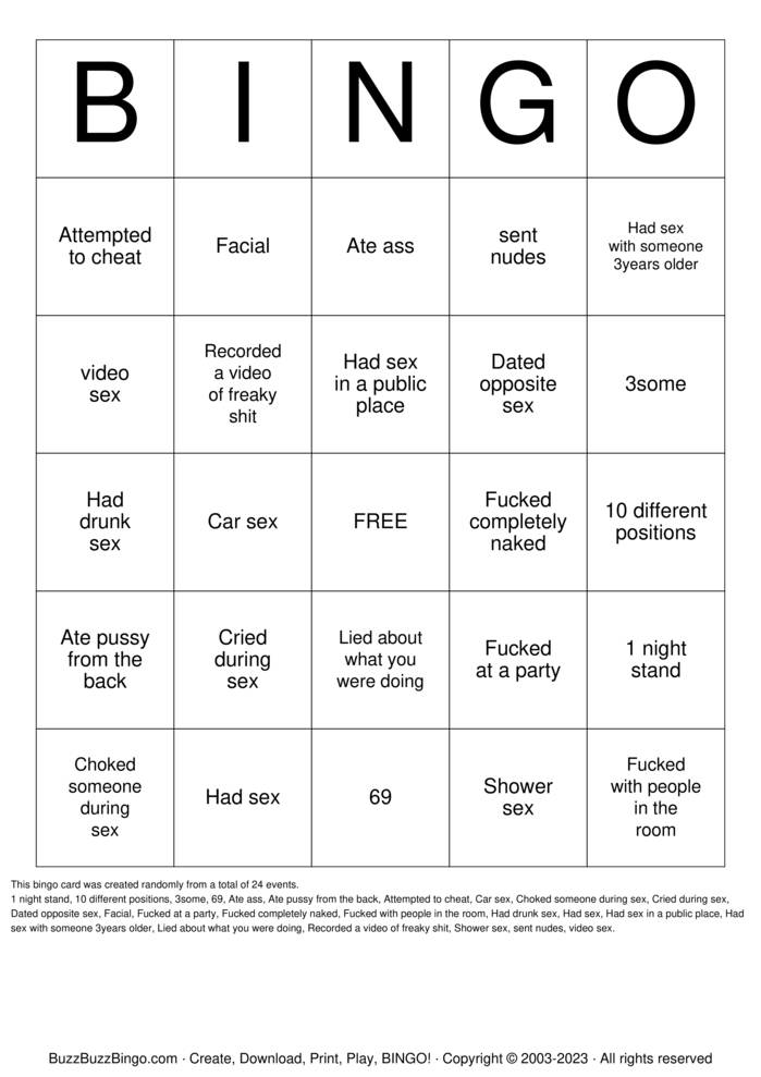 Freaky Bingo Bingo Cards to Download, Print and Customize!