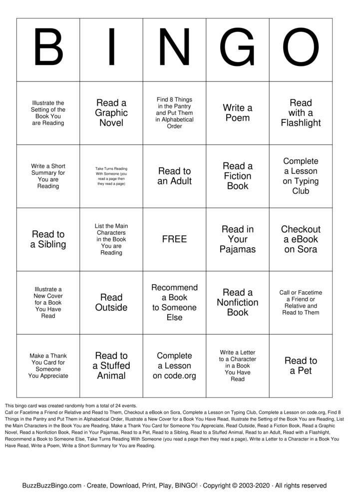 Library Bingo Bingo Cards to Download, Print and Customize!