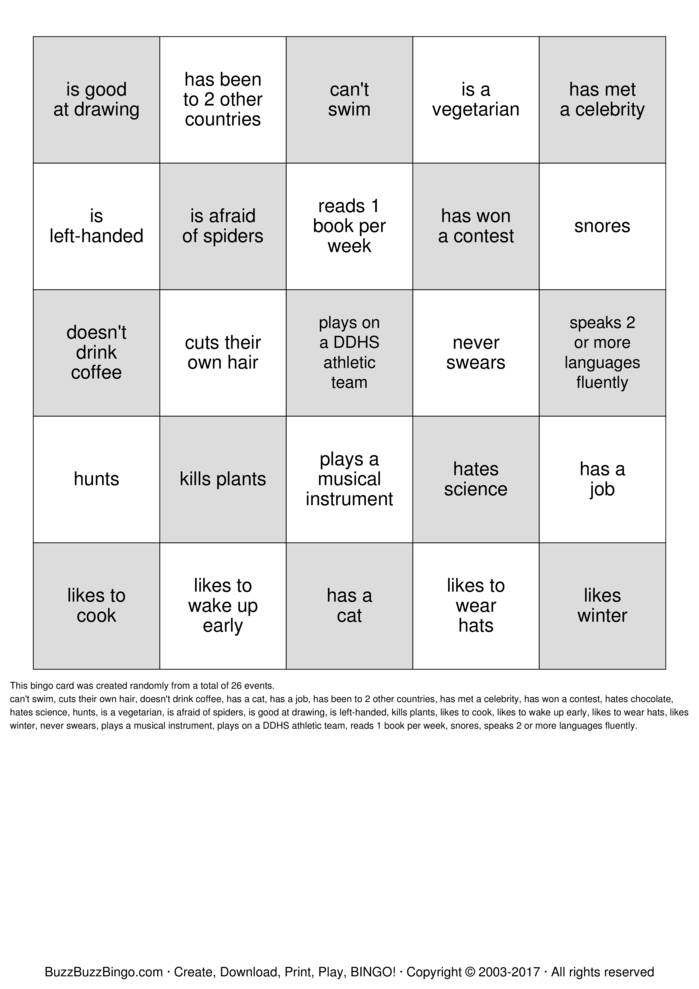 Who Do You Know? Bingo Cards to Download, Print and Customize!