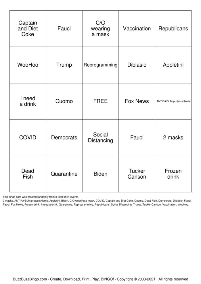 Adult Bingo Cards to Download, Print and Customize!