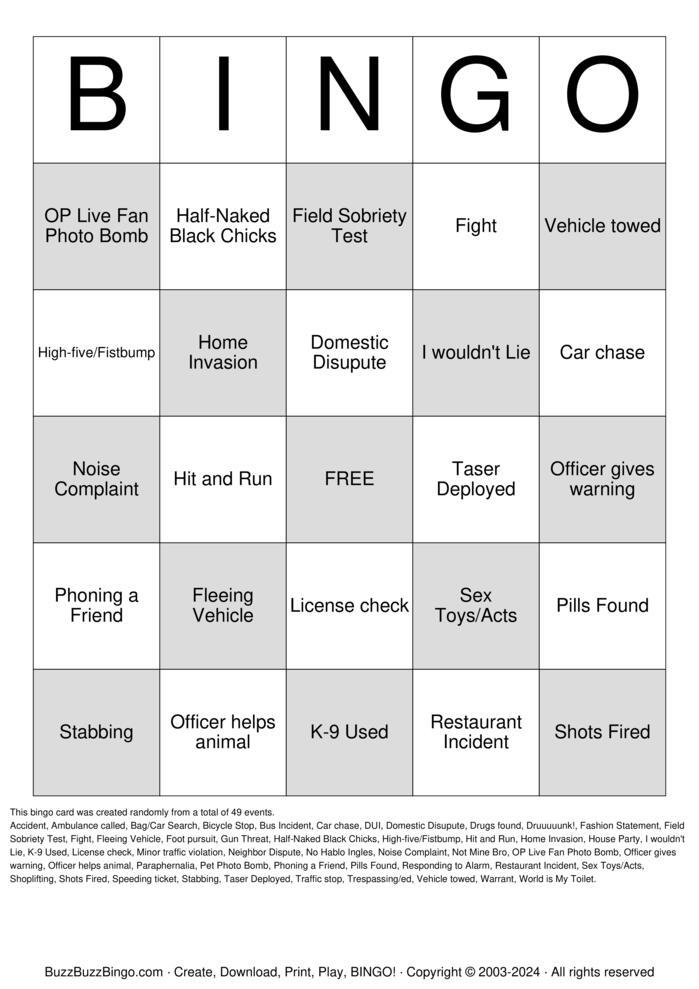 OP Live Bingo Cards to Download, Print and Customize!