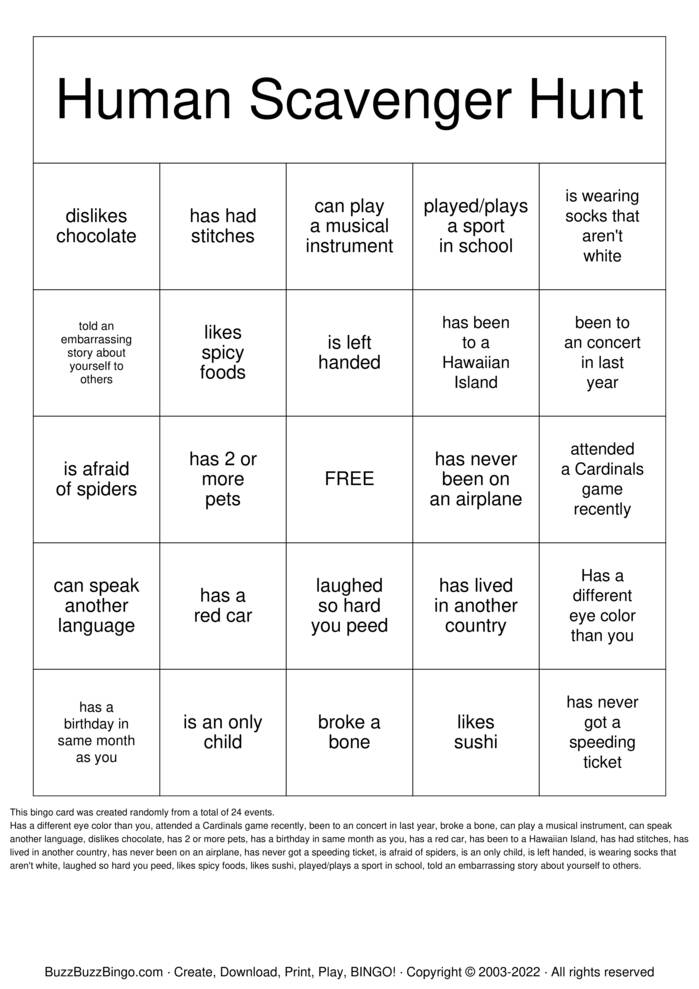 Getting to Know You! Bingo Cards to Download, Print and Customize!