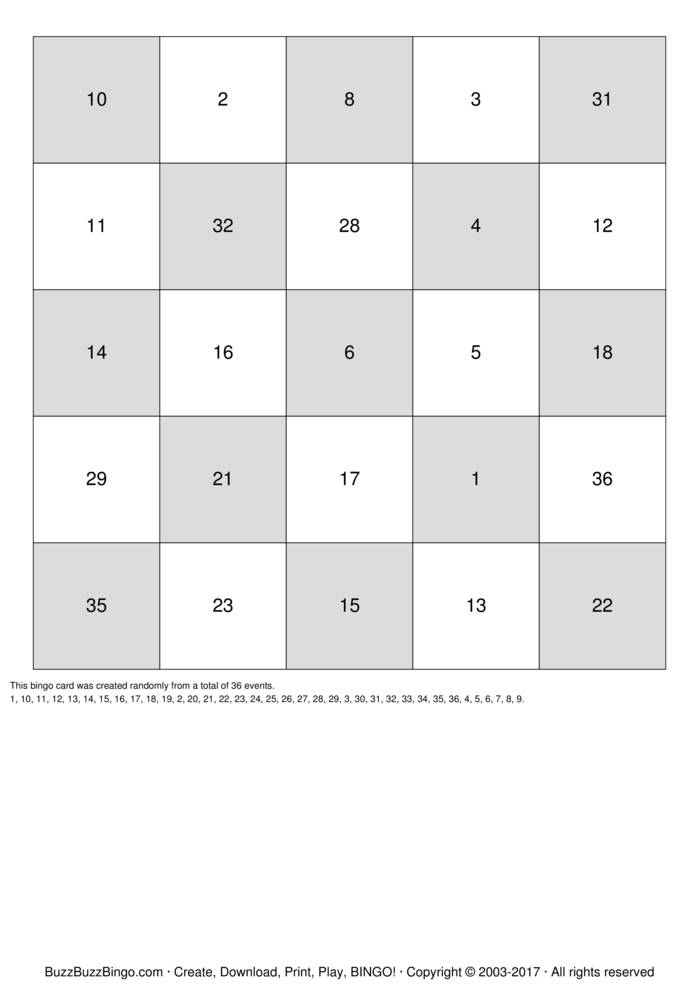 Numbers Bingo Cards to Download, Print and Customize!