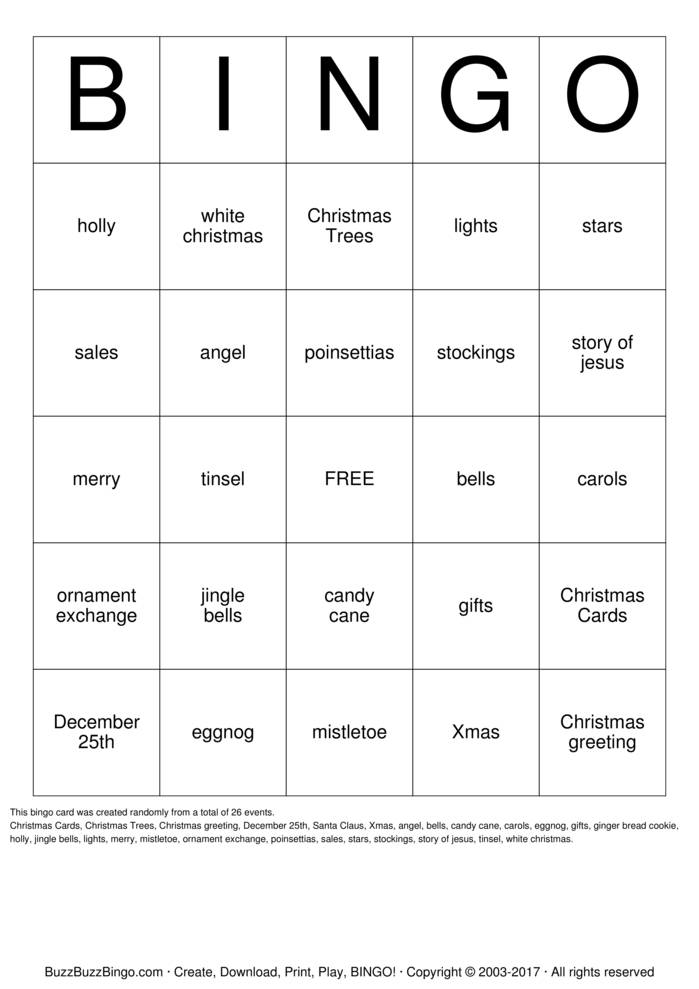 Christmas Bingo Cards to Download, Print and Customize!