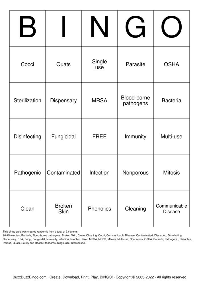 CosmO Bingo Cards to Download, Print and Customize!