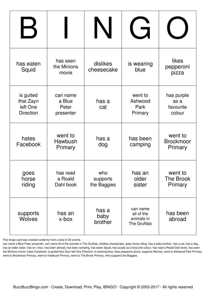 Find Someone Who... Bingo Cards to Download, Print and Customize!