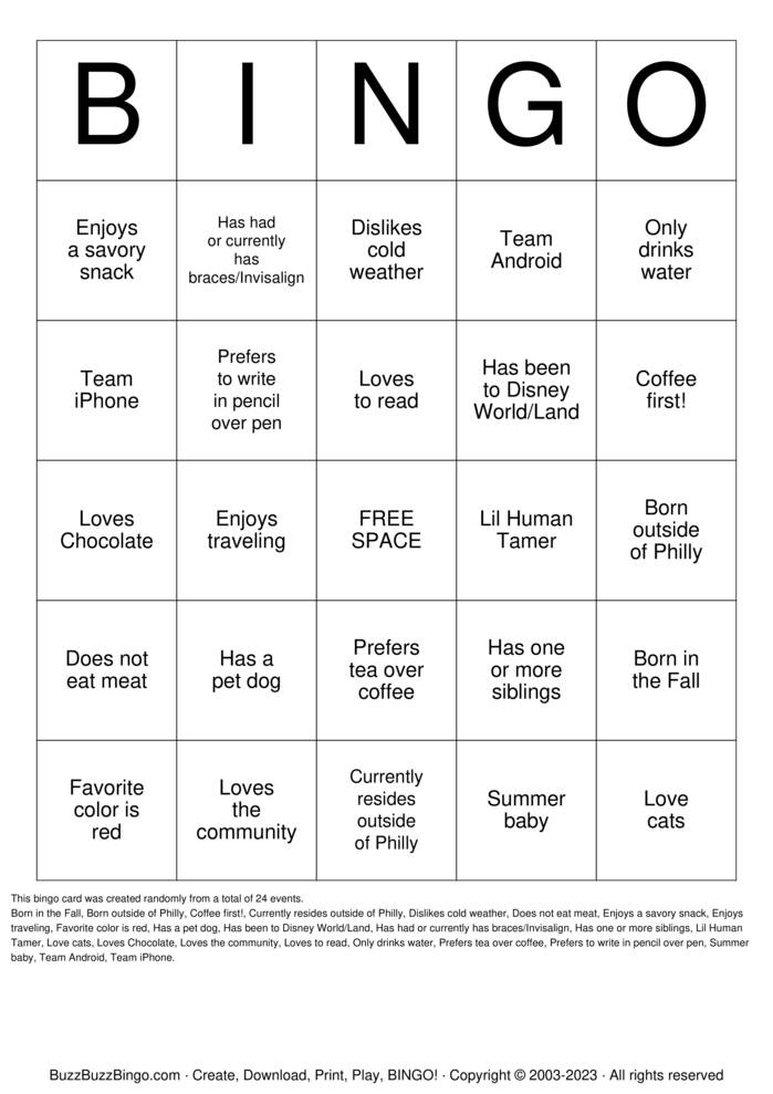 JCHE Bingo Cards to Download, Print and Customize!