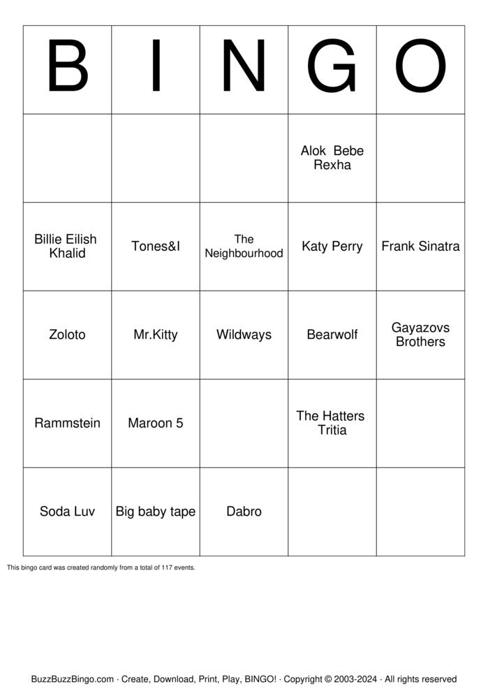 8x8 Bingo Cards to Download, Print and Customize!
