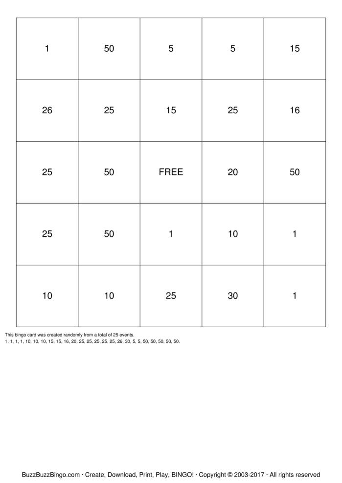 Bingo Cards to Download, Print and Customize!