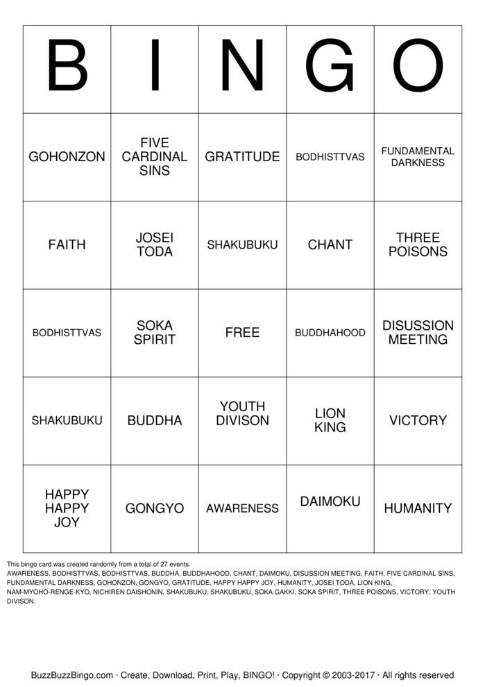 Custom Bingo Cards to Download, Print and Customize!