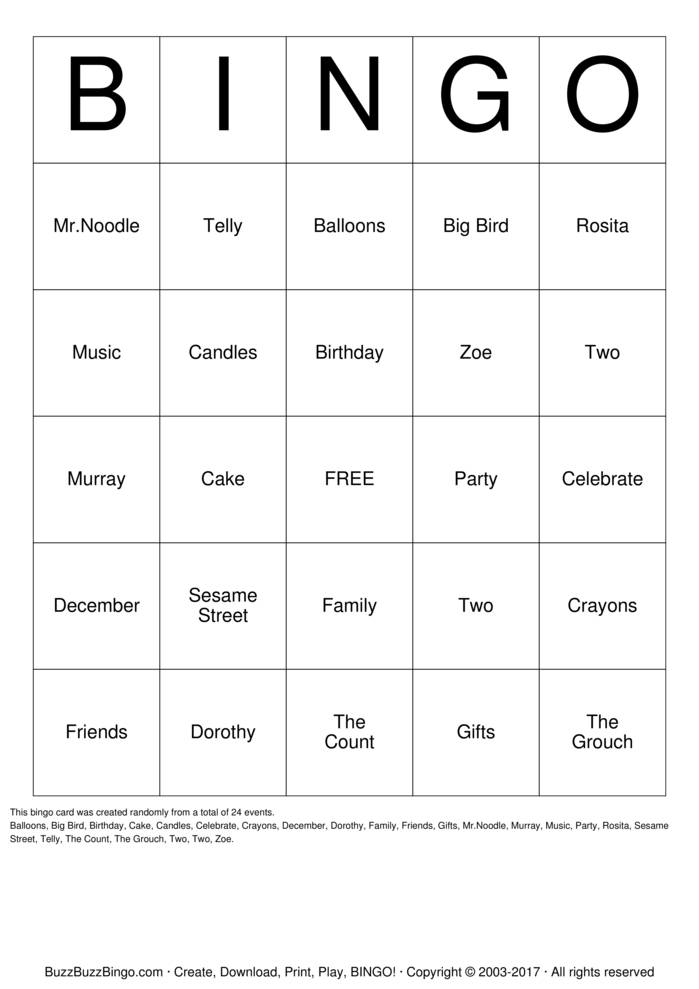 Elmo Bingo Bingo Cards to Download, Print and Customize!