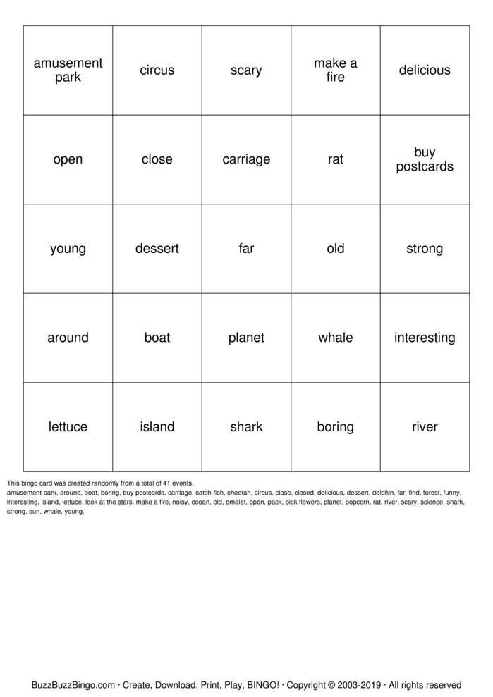 Modules 6-10 Vocabulary Bingo Cards to Download, Print and Customize!